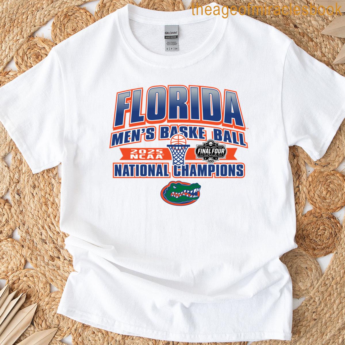 Florida Gators National Champs 2025 Mens Basketball Bold T-shirt