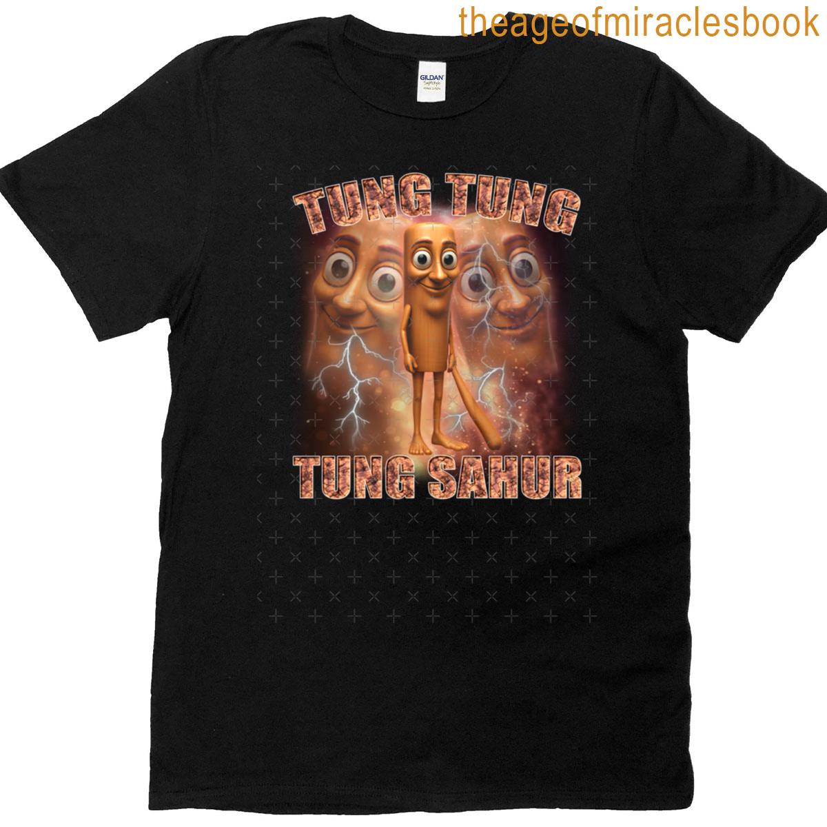 Tung Tung Tung Sahur Funny Ramadan Meme Baseball Bat T-shirt