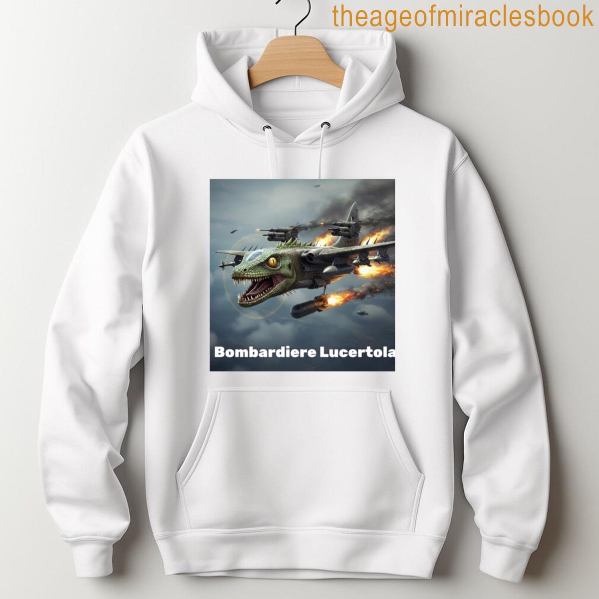 Bombardiere Lucertola Ai Brainrot Meme Design - Sticker Magnet T-shirt