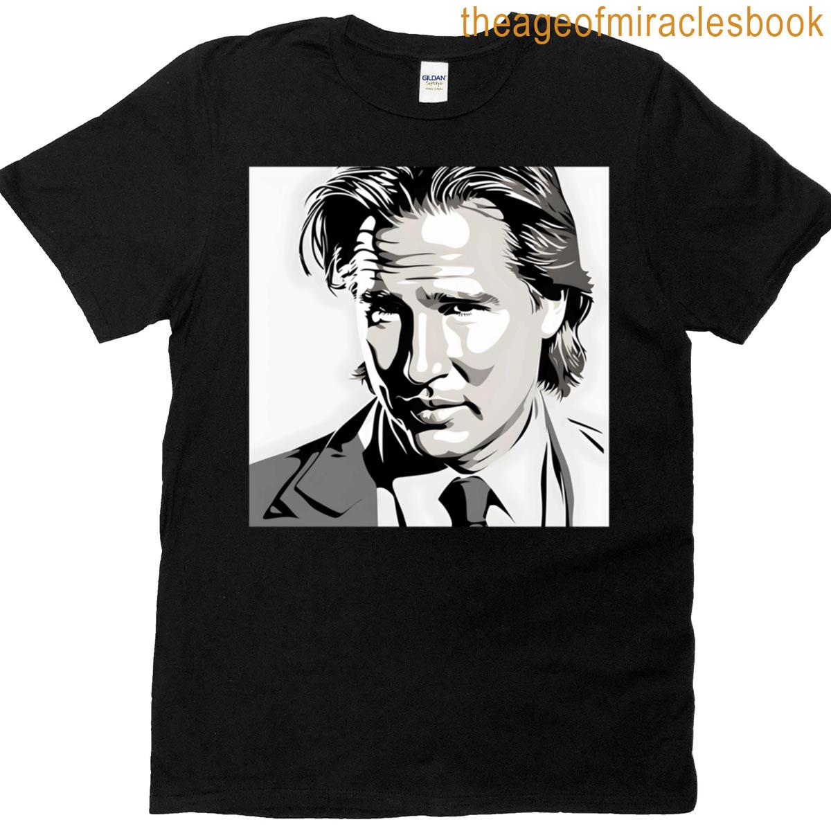 Val Kilmer Retro Art Hollywood Icon Portrait For TRUE Movie Buffs T-shirt