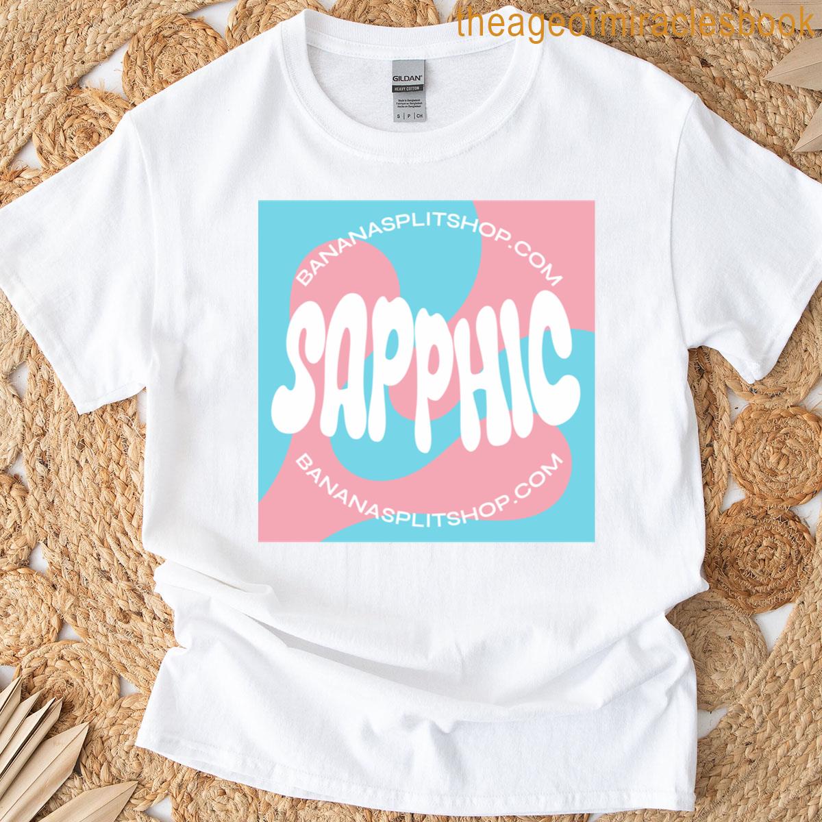 Sapphic Pride Blue And Pink Trans Colors T-shirt