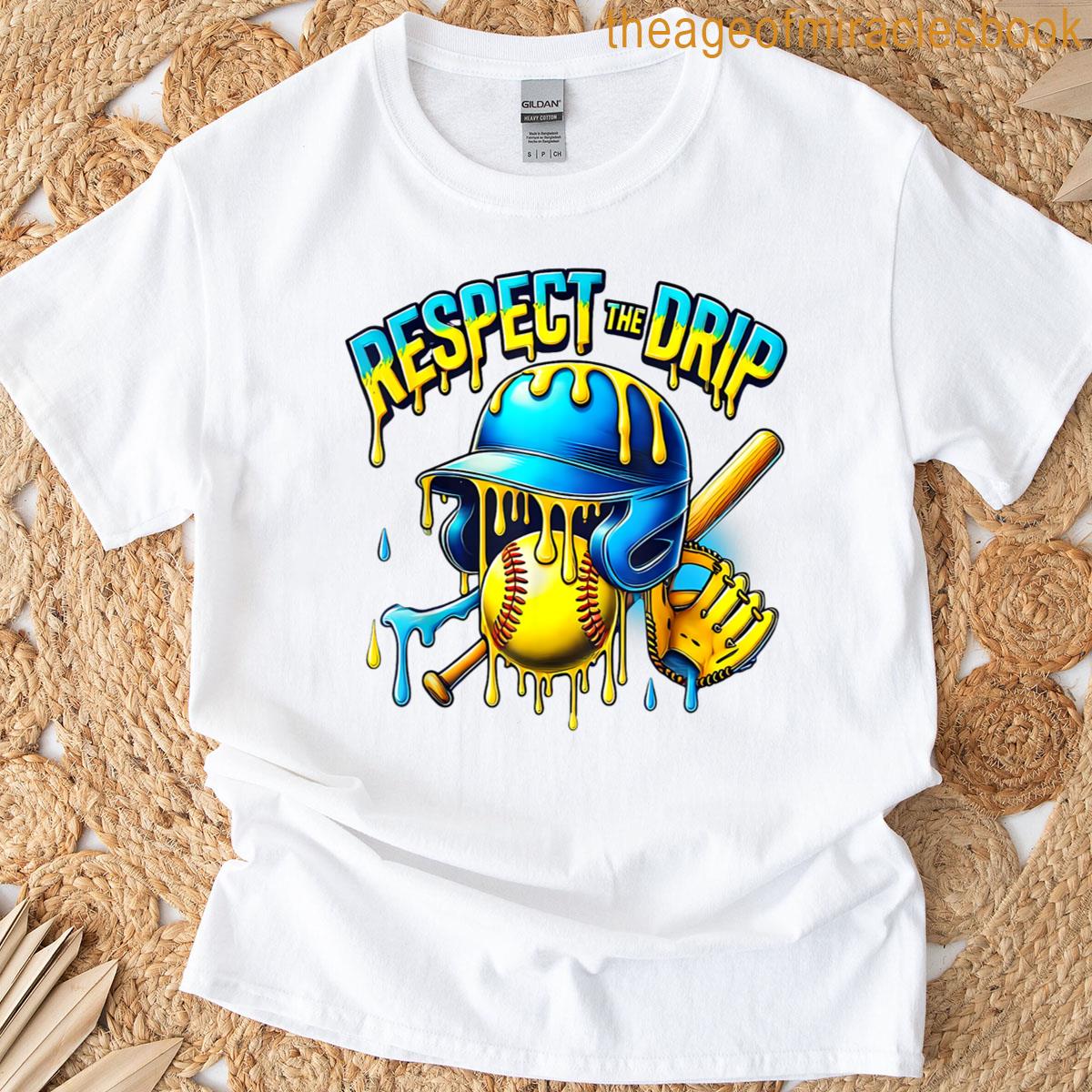 Baseball Drip Ice Cream Dripping Respect The Drip T-shirt