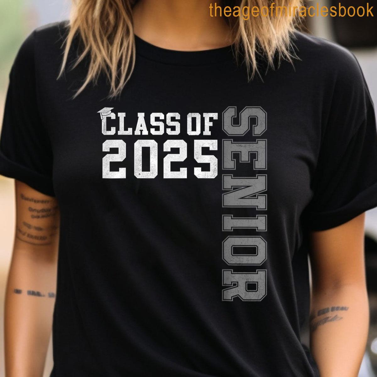 Class Of 2025 Senior 25 Grad High School College Graduation T-shirt