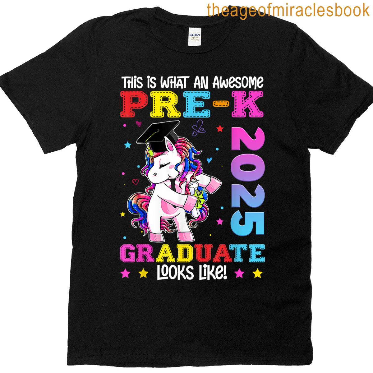Pre-k Grad 2025 Unicorn Girls Preschool Graduation 2025 T-shirt