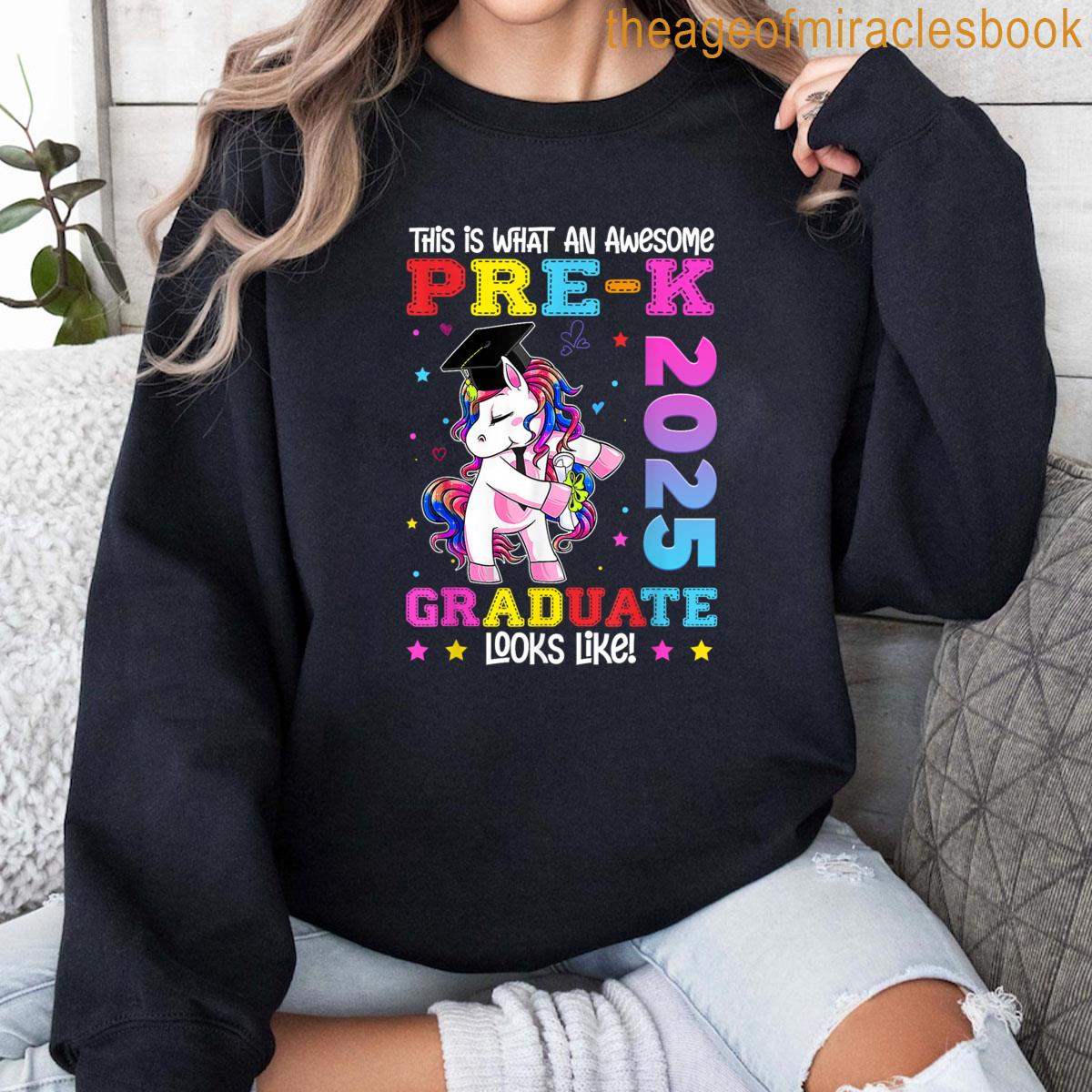 Pre-k Grad 2025 Unicorn Girls Preschool Graduation 2025 T-shirt