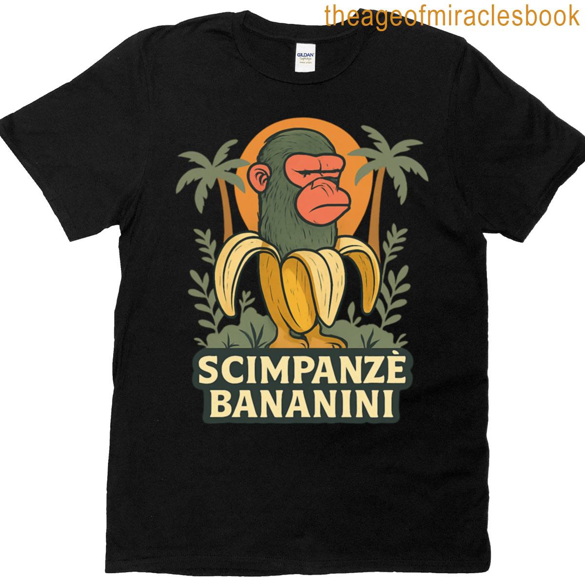 Scimpanz Bananini Funny Banana Monkey Meme Italian Brainrot Design 2 T ...