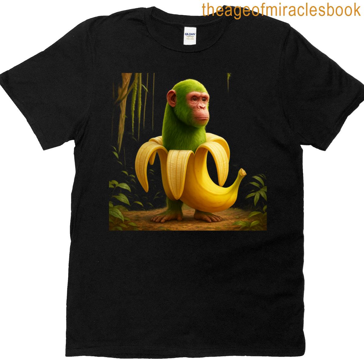 Scimpanz Bananini Funny Banana Monkey Meme Italian Brainrot Design T-shirt