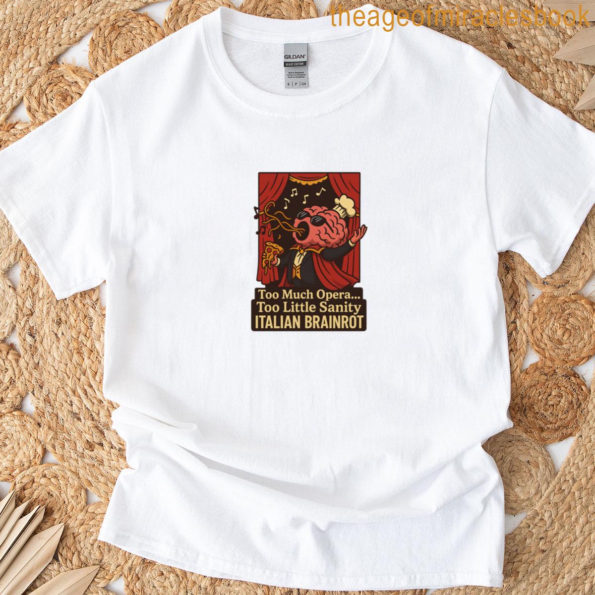 Italian Brainrot - Opera Singing Brain Cartoon Design Premium Scoop T-shirt