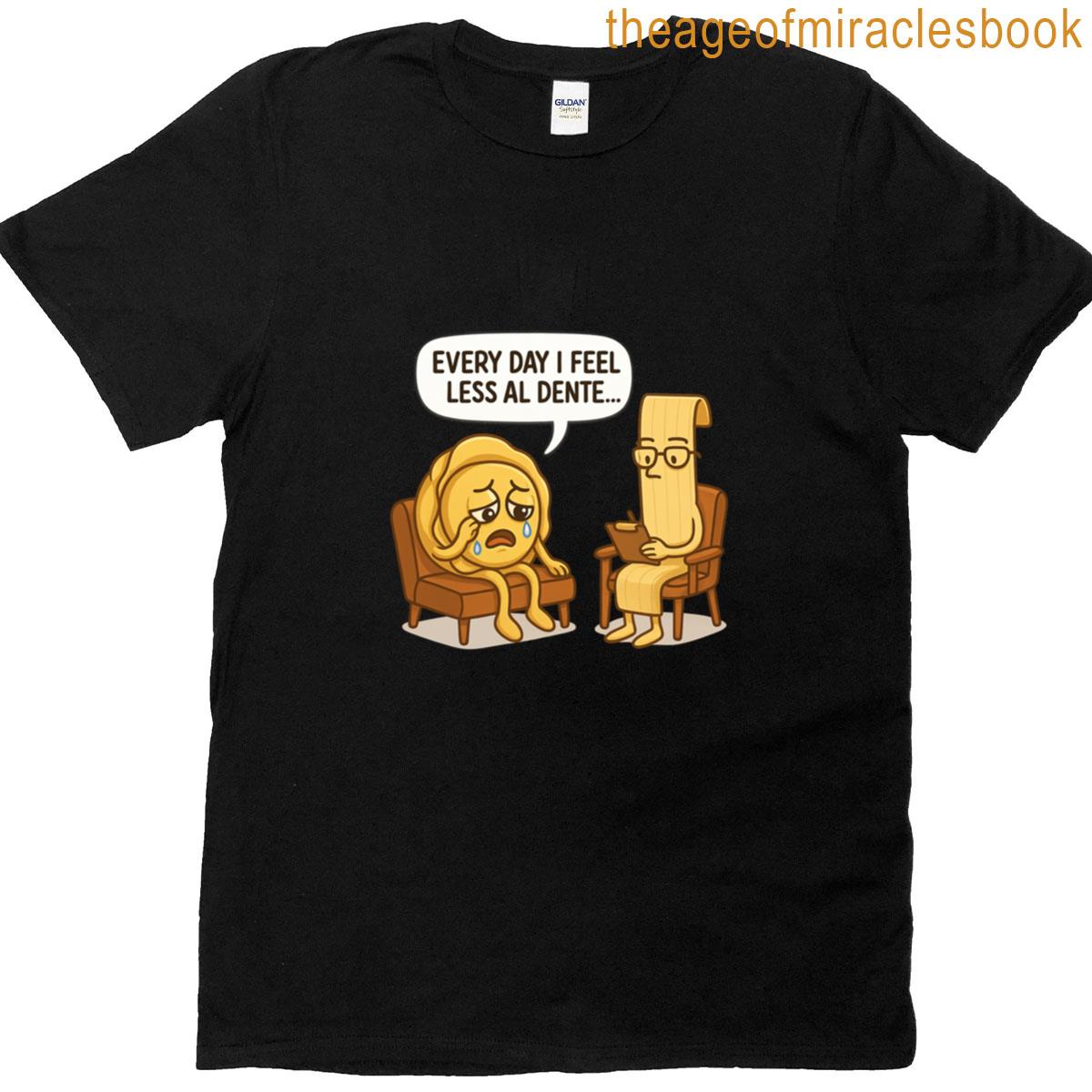 Sad Tortellini Therapy - Italian Brainrot Meme Design T-shirt