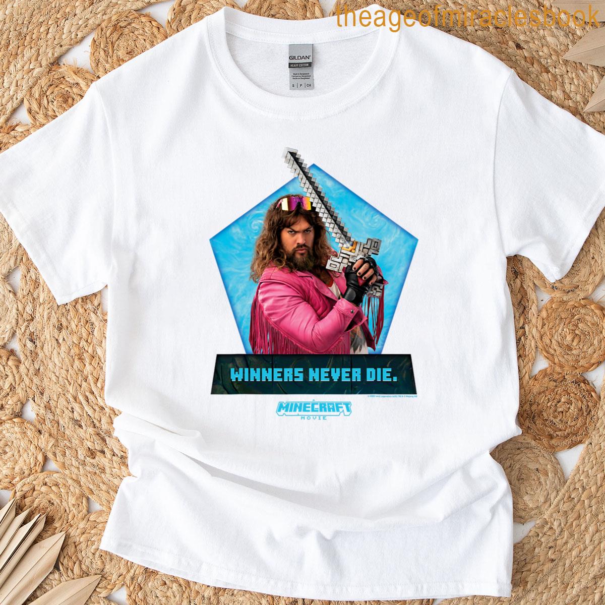 a minecraft movie winners never die garrett the garbage man T-shirt