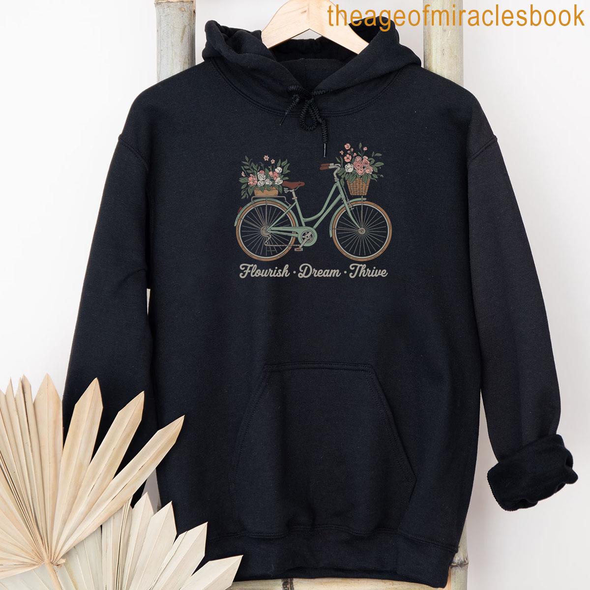 flourish dream thrive floral bike trump subtle resist T-shirt