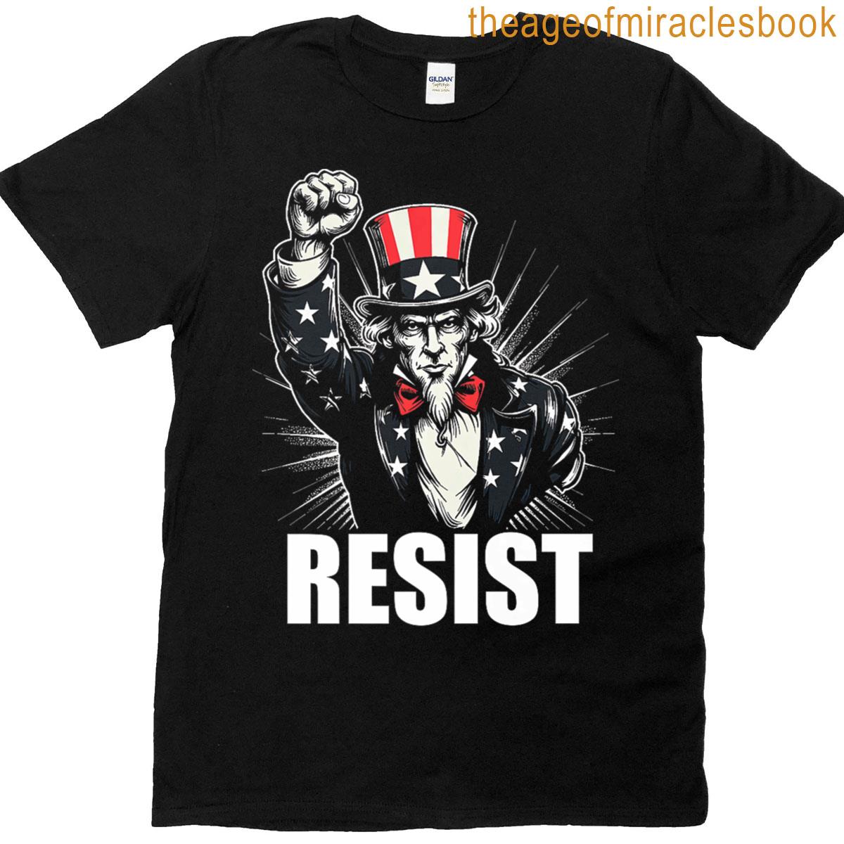 resist patriotic uncle sam protest premium T-shirt