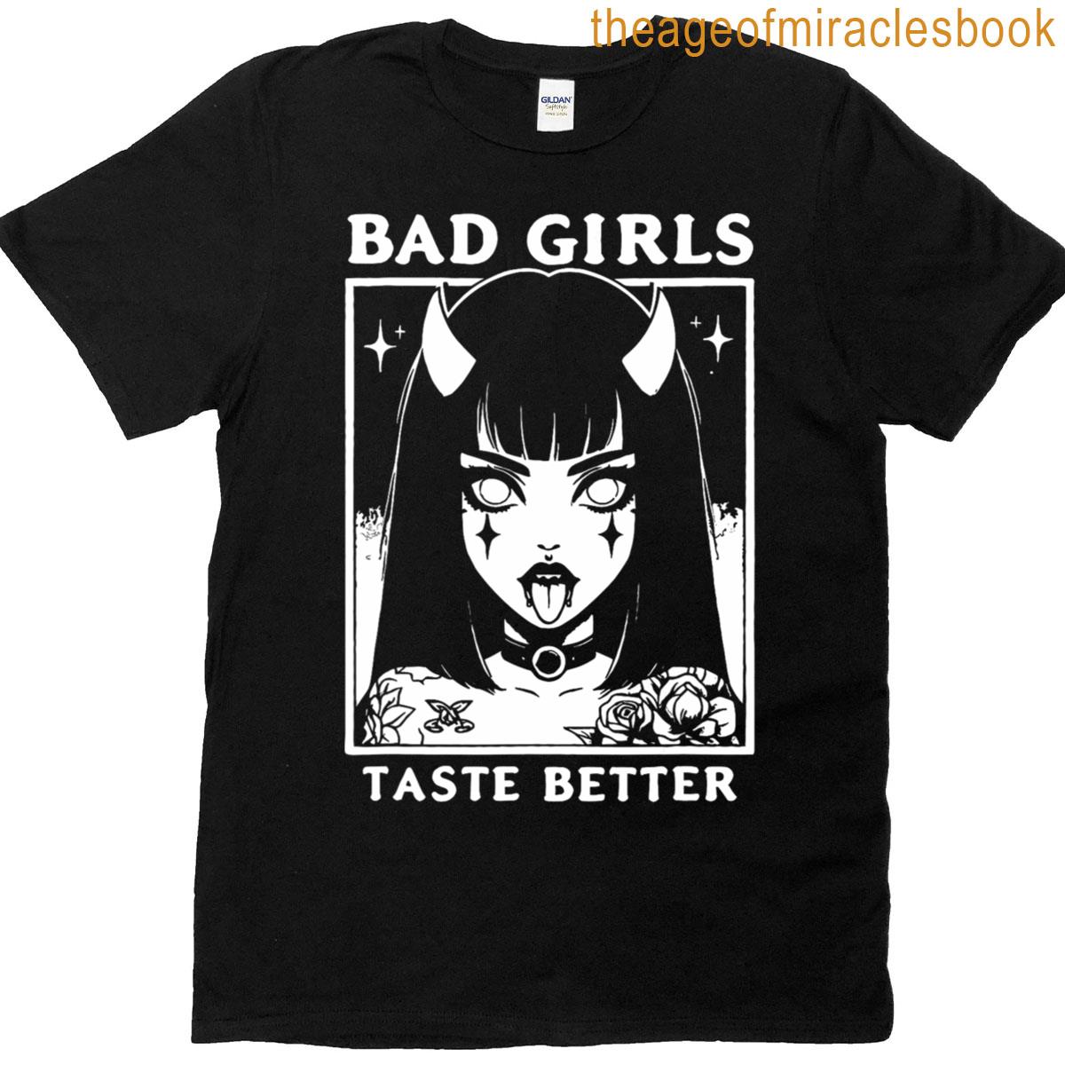 vintage bad girls taste better tattoos lovers for women T-shirt