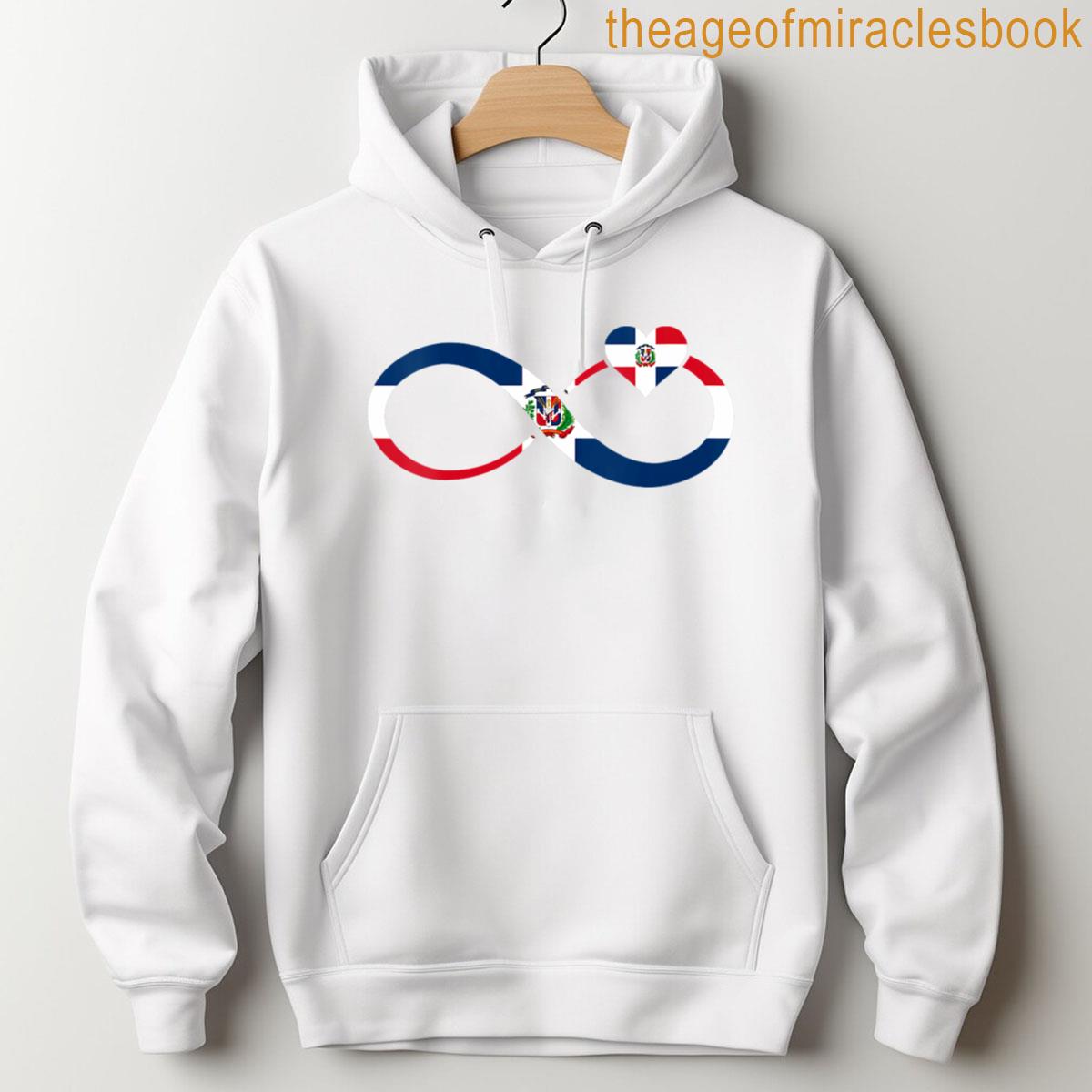 womens dominician republic patriotic dominician flag infinity heart T-shirt