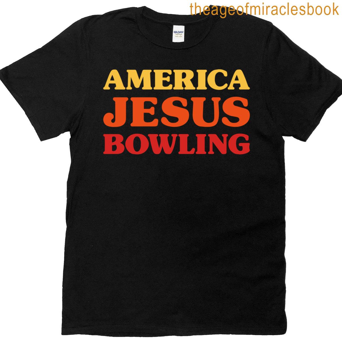 Bowling Lover I Love Bowling America Jesus Bowling T-shirt