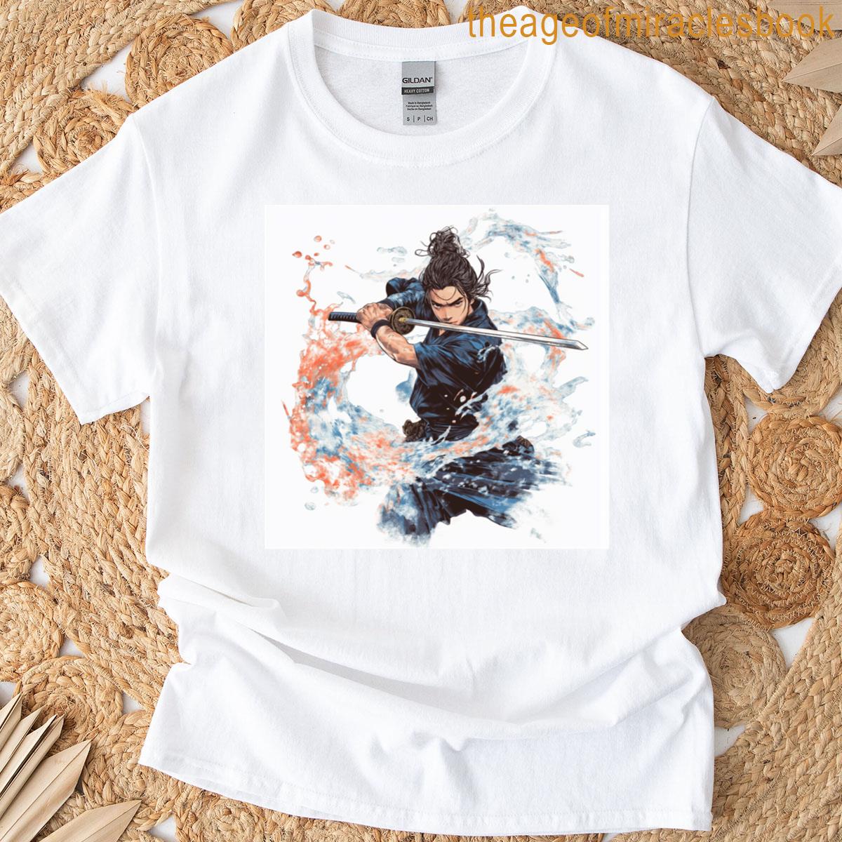 Samurai Warrior With Katana In Watercolor Splash Style Epic Japanese ...