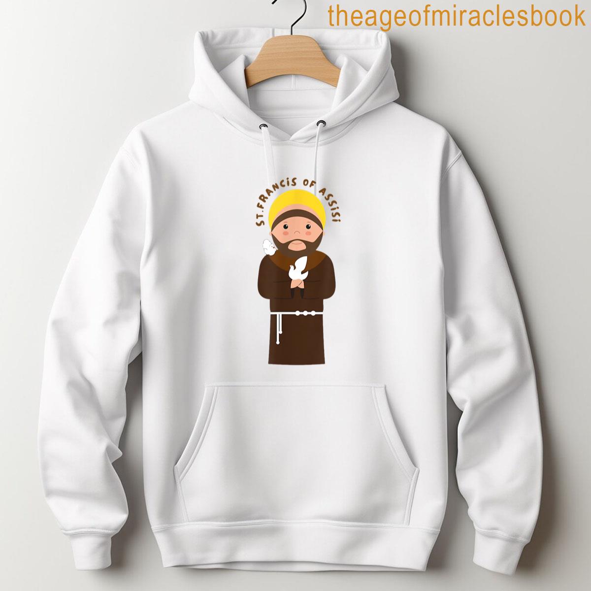 St Francis Of Assisi Holding A Dove Symbol T-shirt