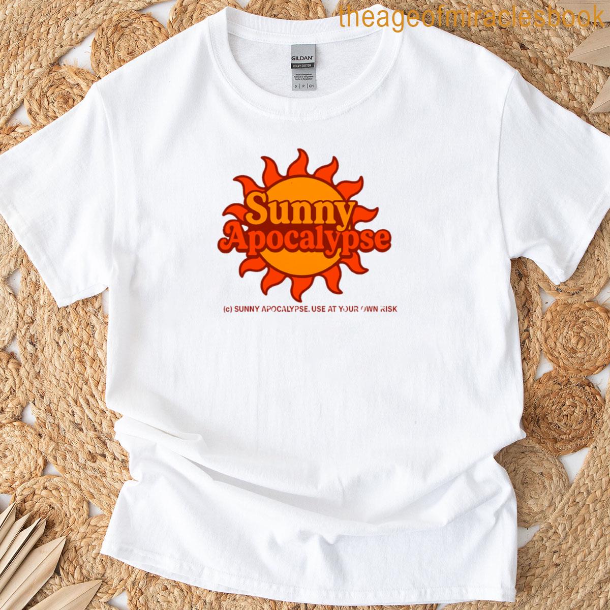 Sunny Apocalypse Use At Your Own Risk Logo T-shirt