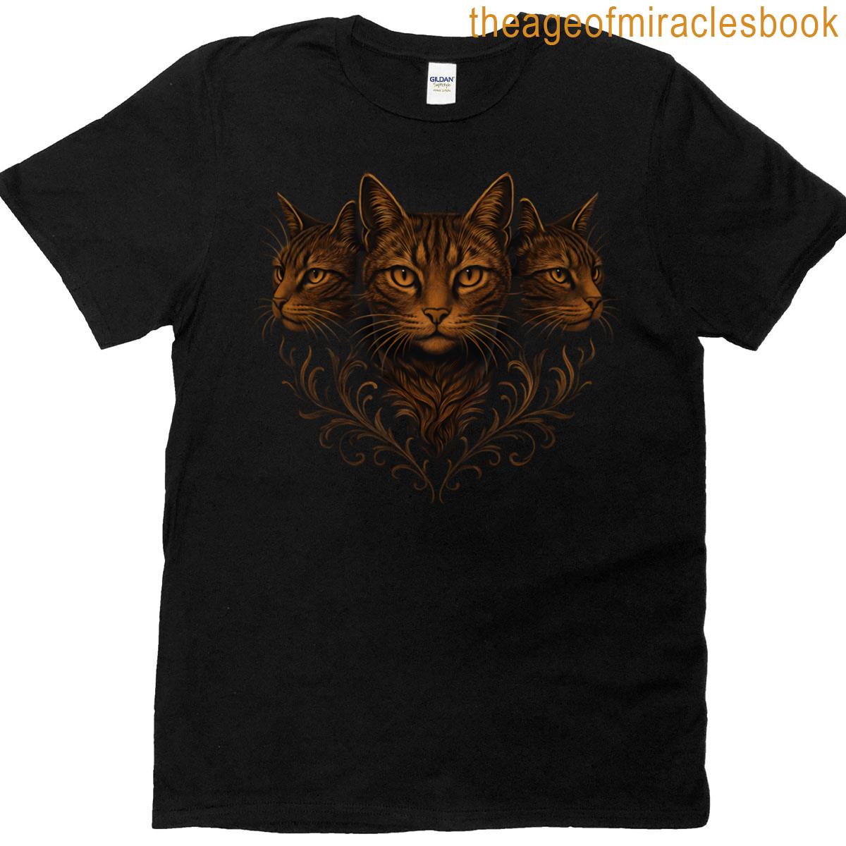 Feline Cerberus The Tri-headed Guardian T-shirt