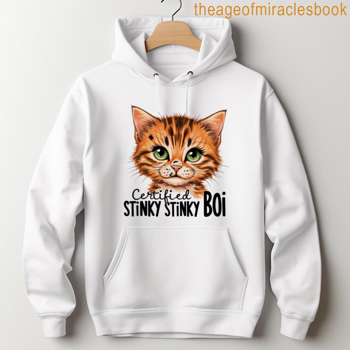 Stinky Stinky Boi Rebellious Orange Cat Art T-shirt
