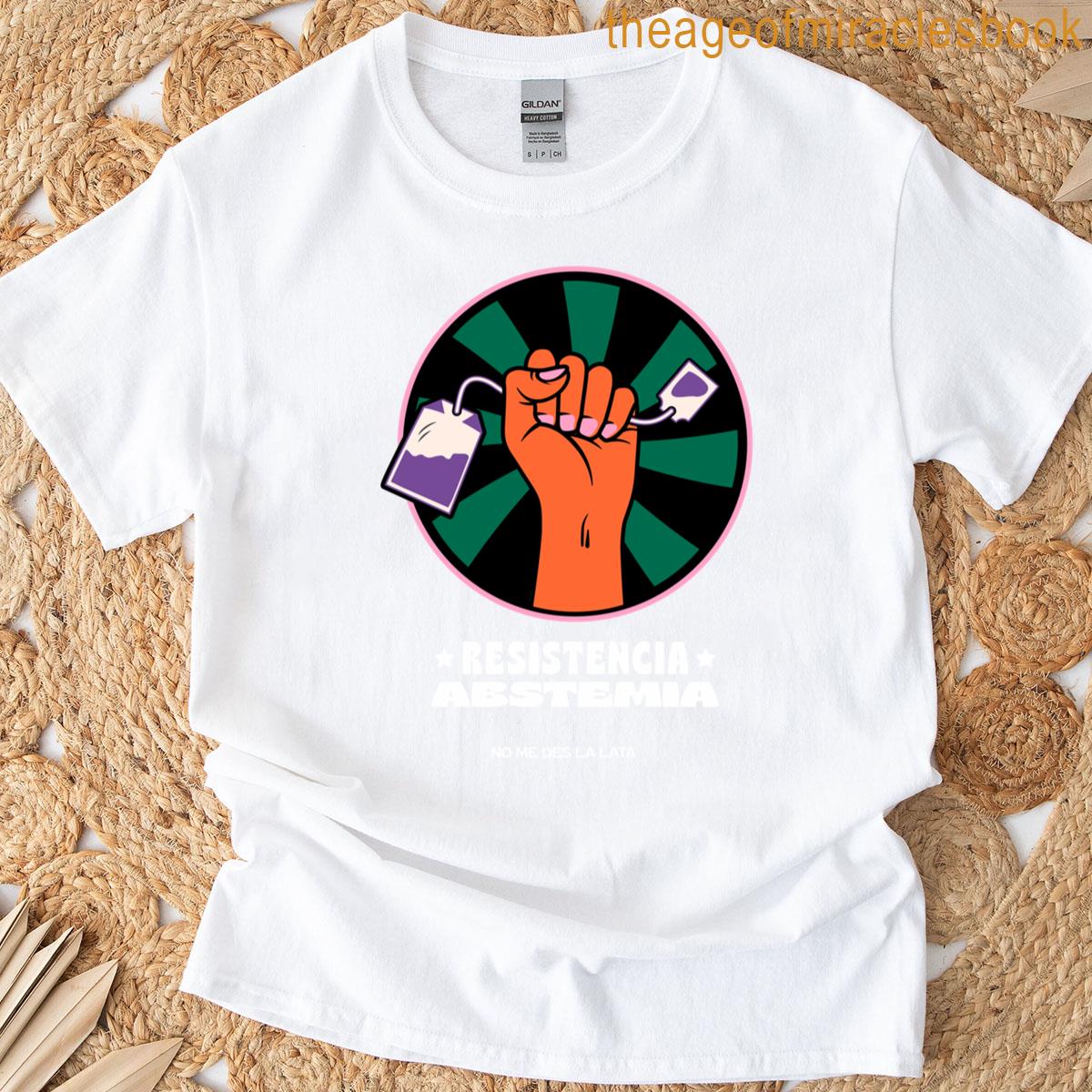 Abstainer Resistance Letters In White T-shirt