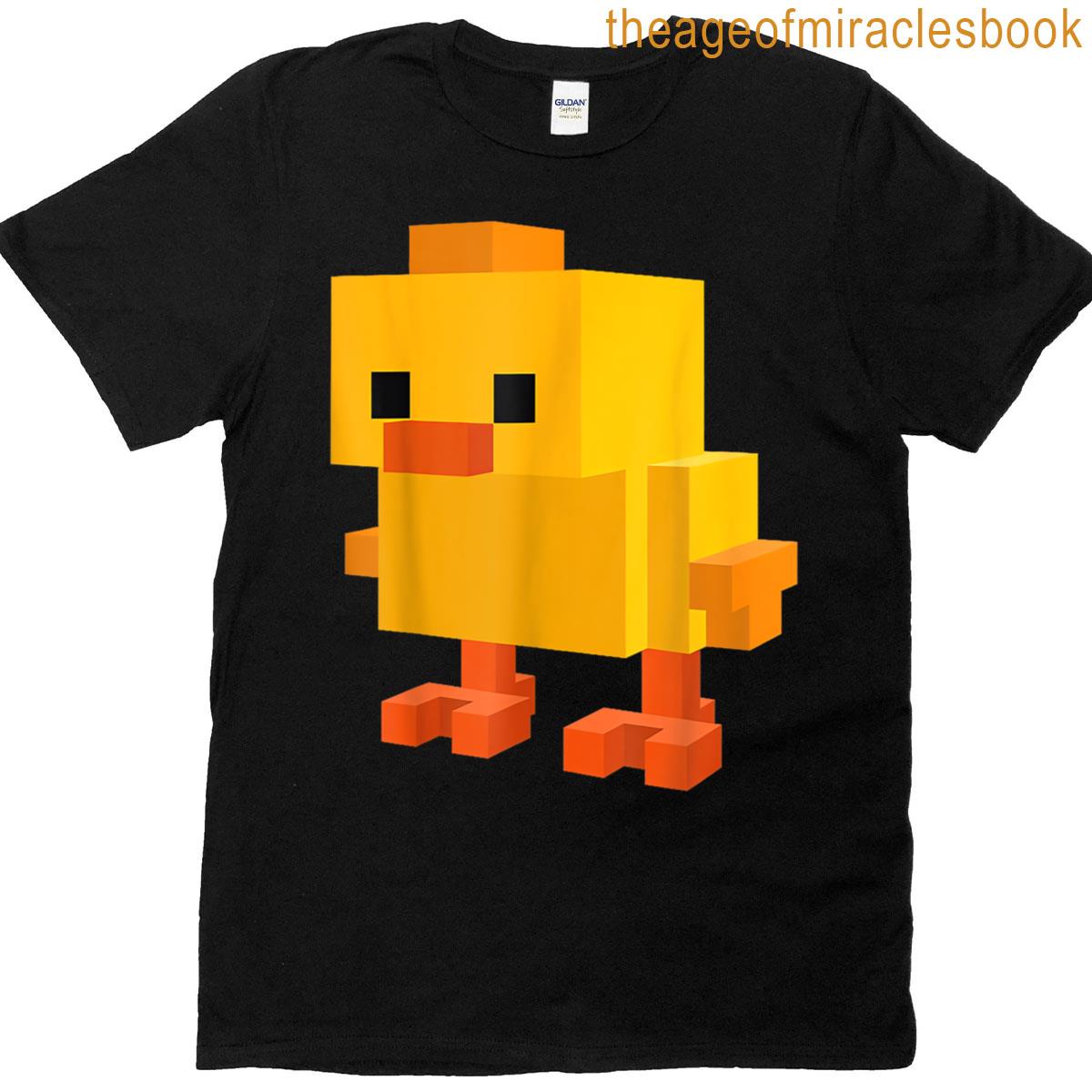 Jock Chicken Pixel Art Gamer Zombie Boys Kids Funny T-shirt