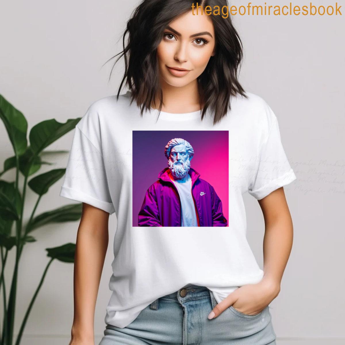 Neon Hype Statue In Streetwear Aesthetic Premium T-shirt