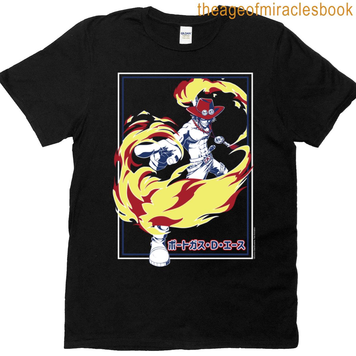 One Piece Anime Fire Fist Ace Frame T-shirt