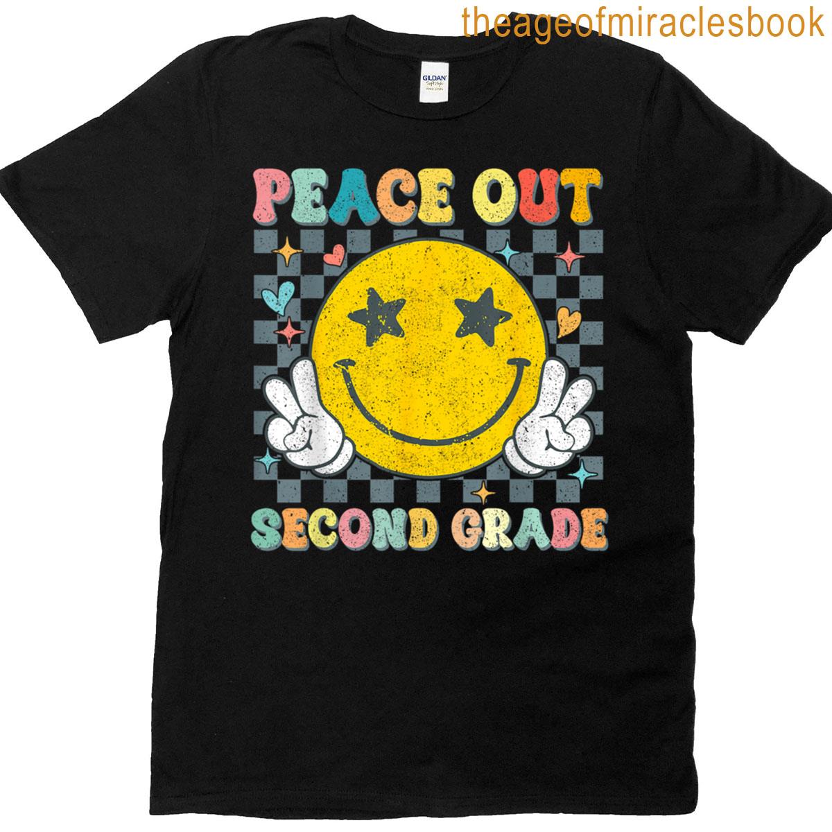 Peace Out 2nd Grade Graduation Last Day School Second Grade T-shirt