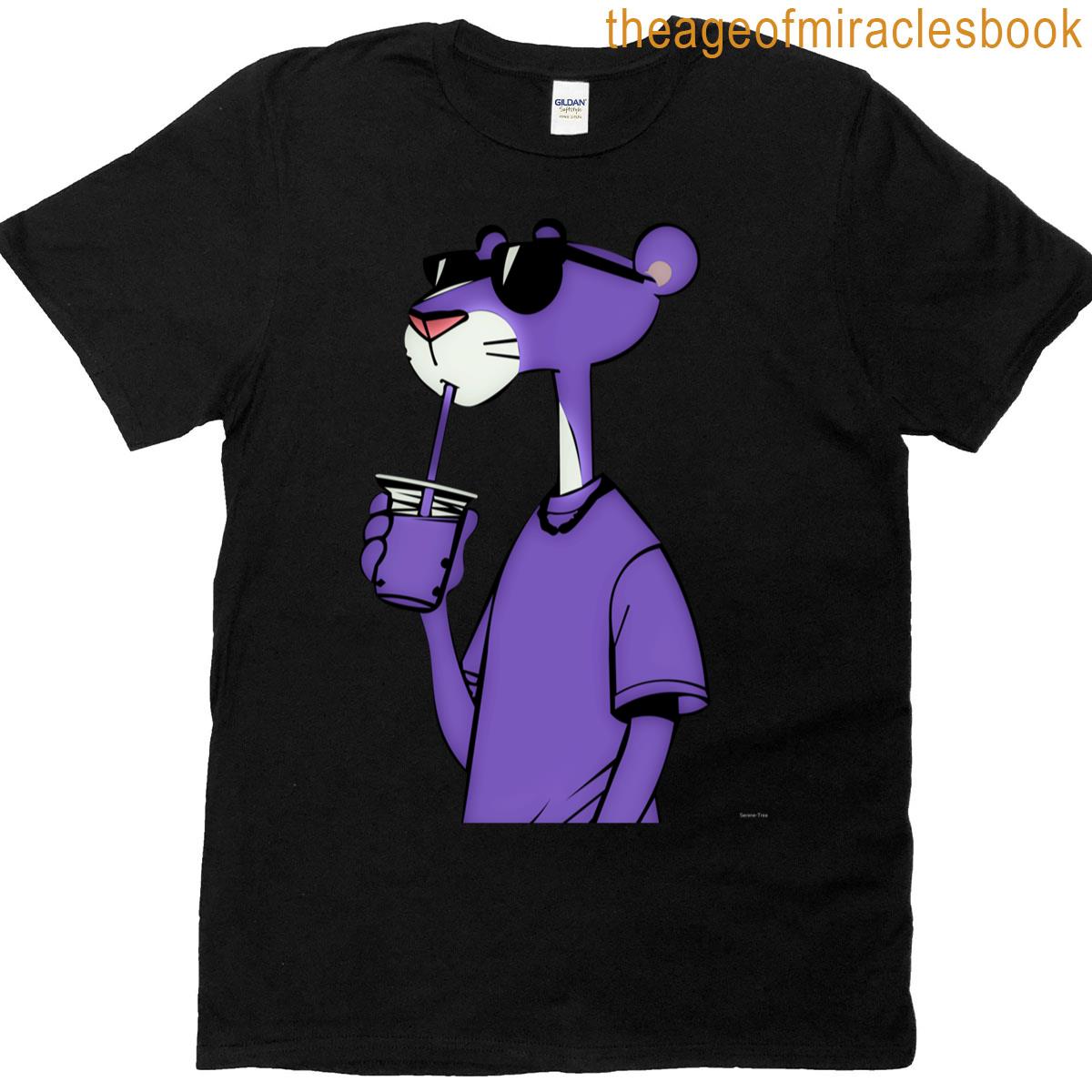 Purple Chill Panther Vibes Oversized T-shirt