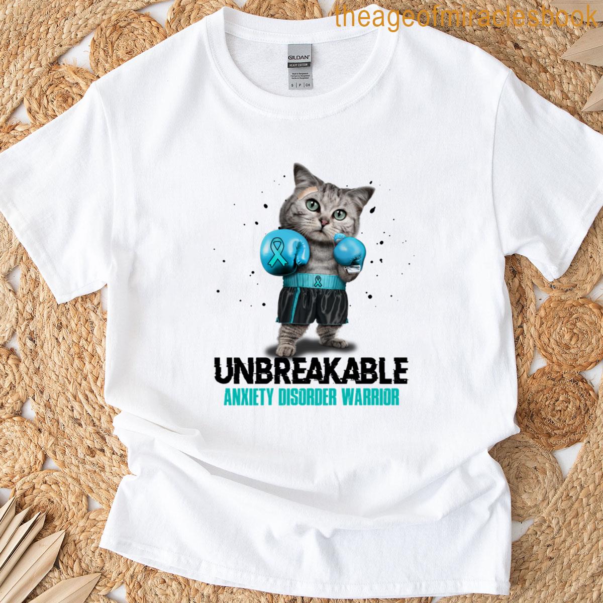 Anxiety Disorder Warrior - Unbreakable - Anxiety Disorder Ribbon T-shirt