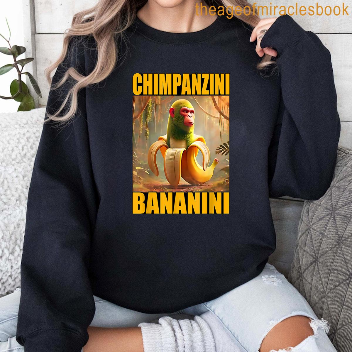 Chimpanzini Bananini Italian Brainrot Meme Boys Gilrs Kids T-shirt