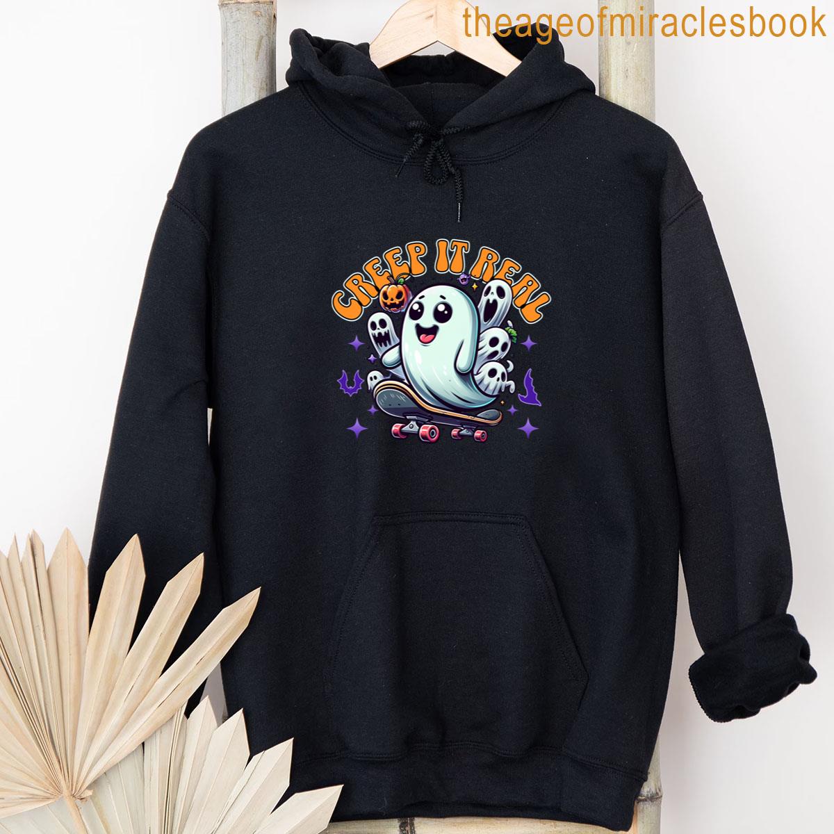 Creep It Real Ghost Skateboard T-shirt