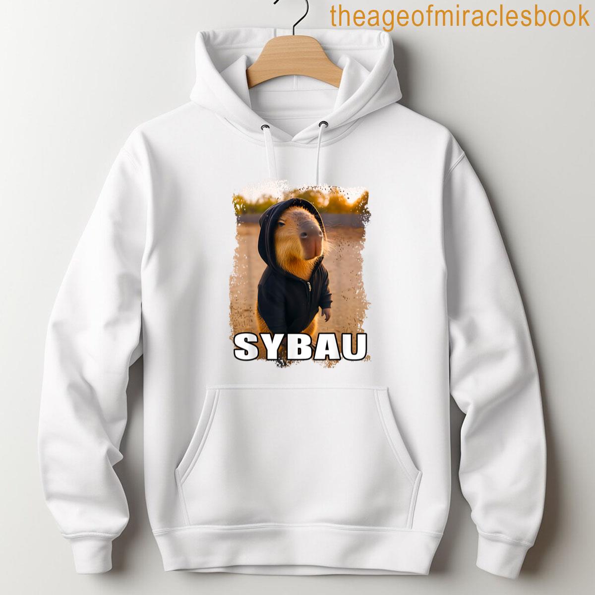 Funny Sybau Ironic Capybara Meme Sigma Brainrot Quote T-shirt