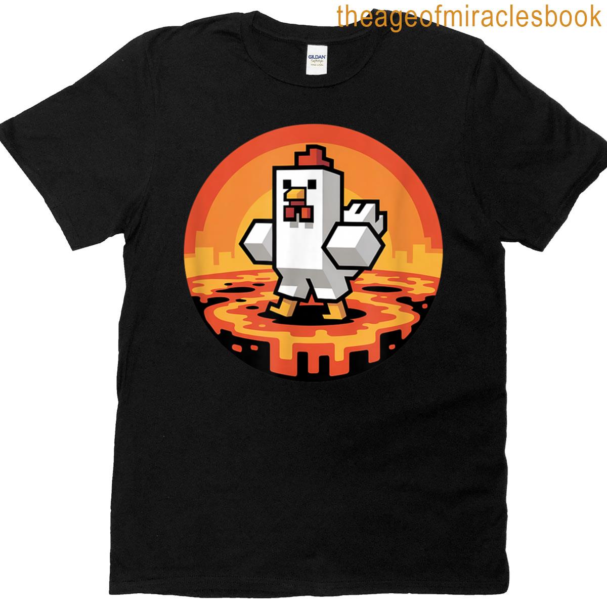 Lava Chicken Game Meme Funny Gamer Joke Gaming T-shirt