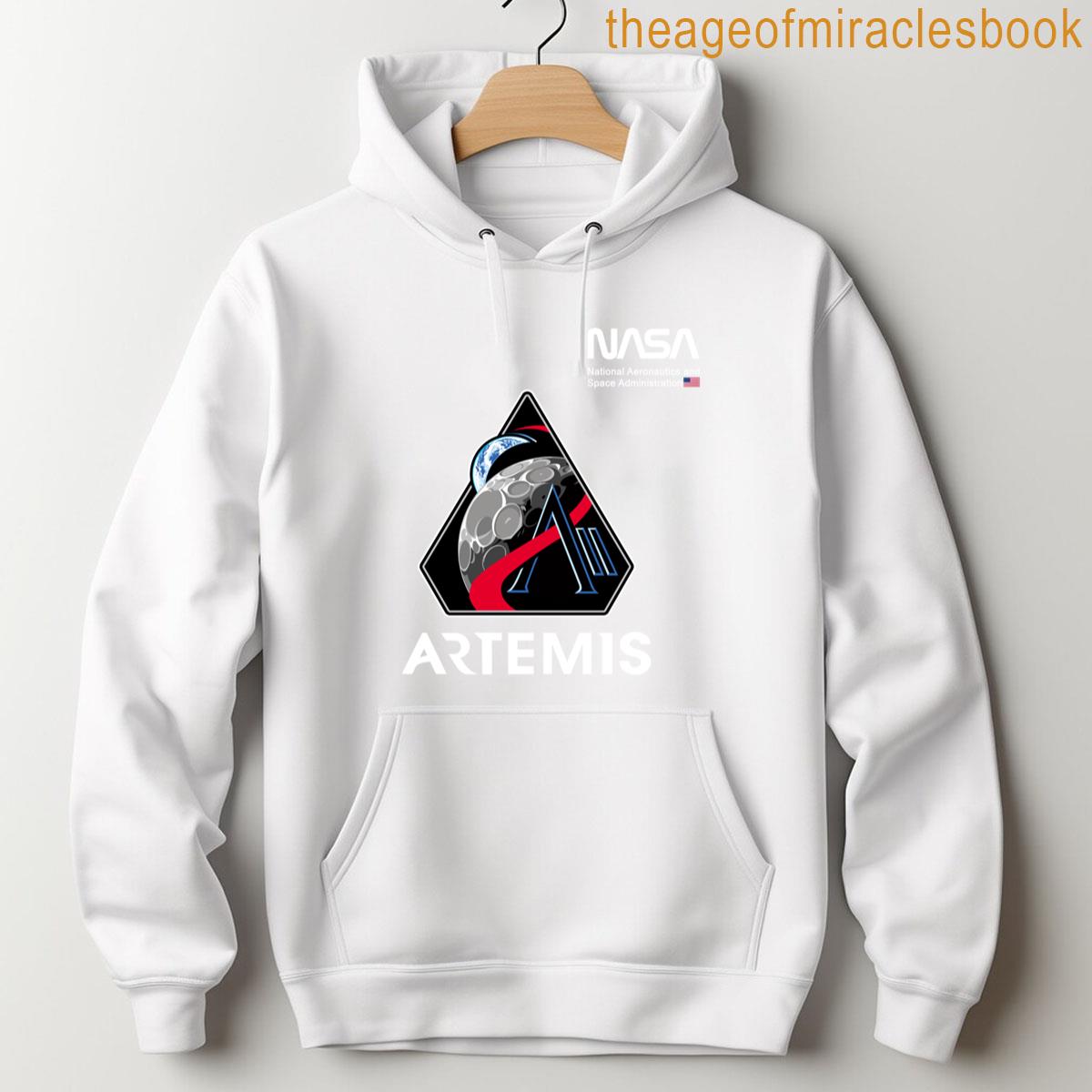 Nasa Artemis Ii Mission Patch Worm Logo T-shirt