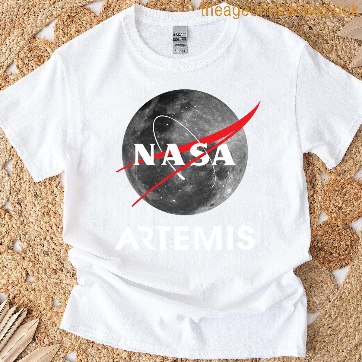 Nasa Artemis Moon Planet Meatball Logo T-shirt