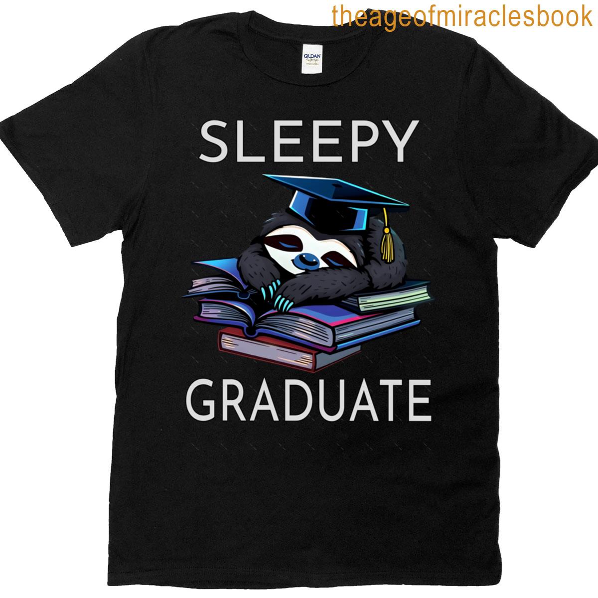 Sleepy Graduate Sloth Sleeping On The Books After Graduation Oversized ...