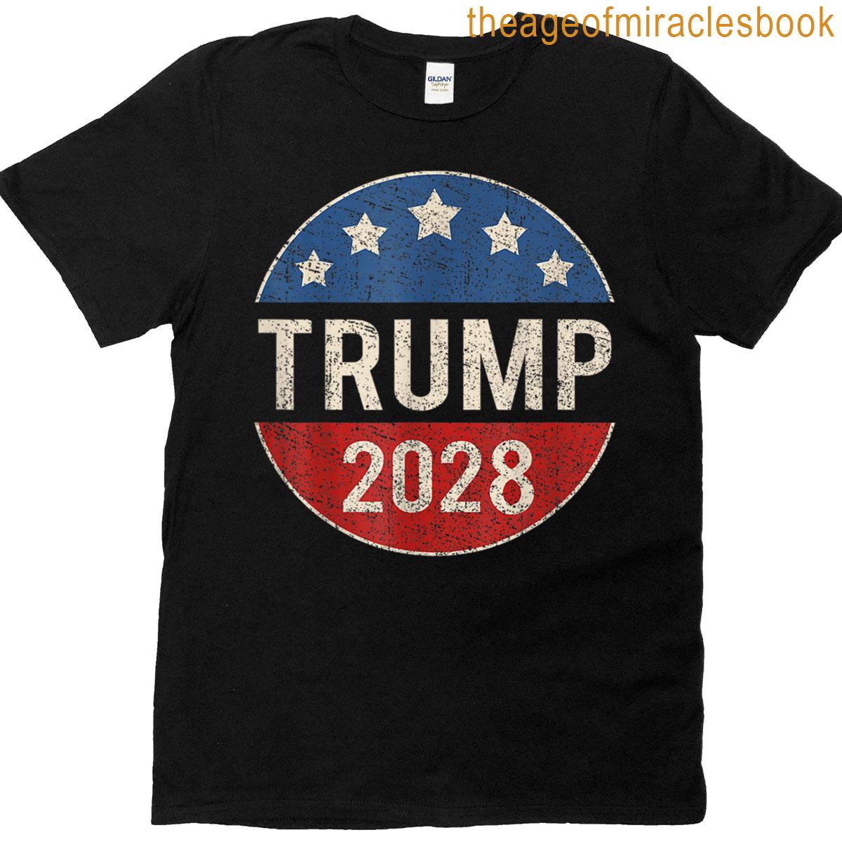 Trump 2028 Retro President Trump 2028 American Us T-shirt