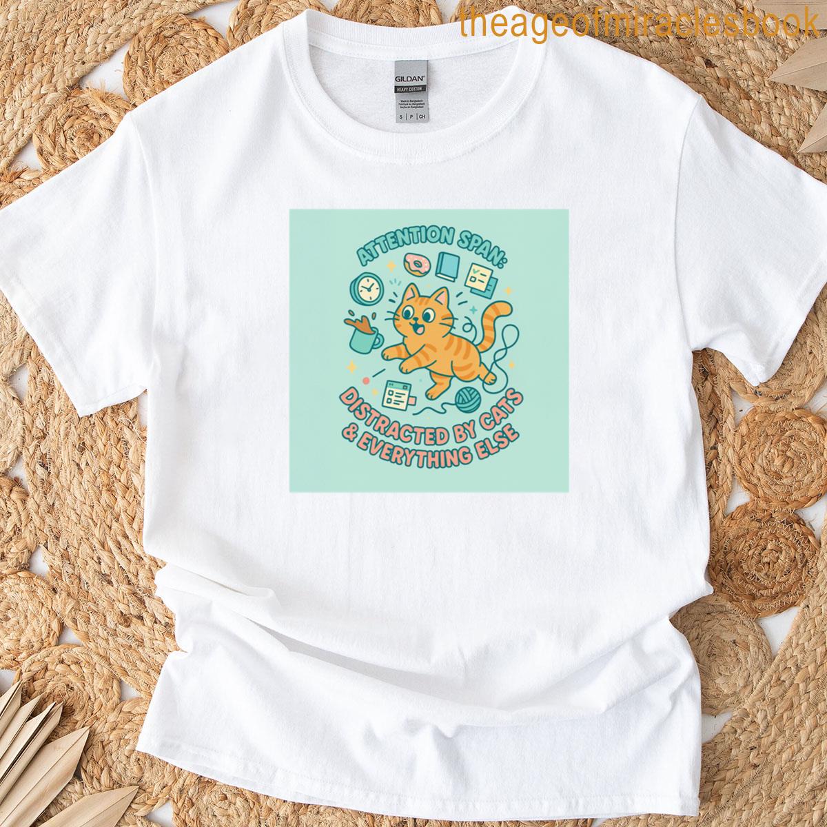 Adhd Cat Embracing Neurodiversity With A Cute And Playful Feline T-shirt