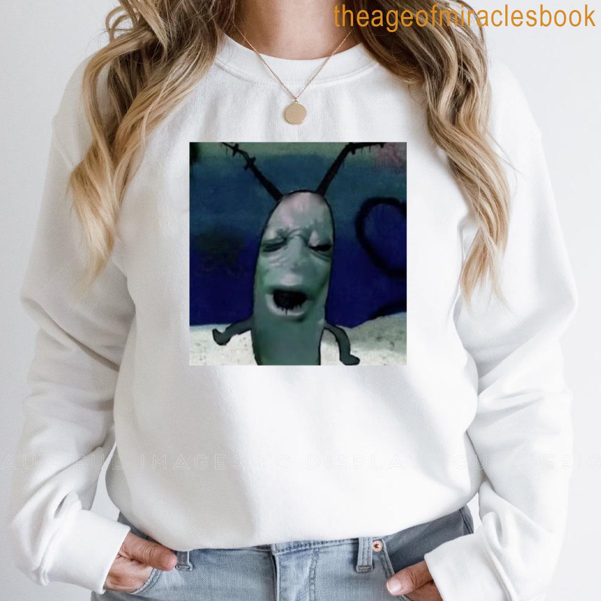 Groaning Plankton Meme Brainrot T-shirt