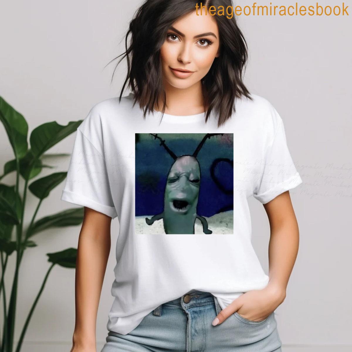 Groaning Plankton Meme Brainrot T-shirt