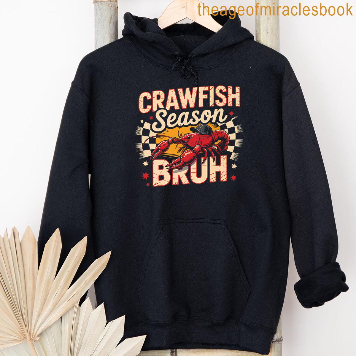 Crawfish Season Bruh Funny Crawfish Hat Boy Crawfish Preppy Premium T-shirt