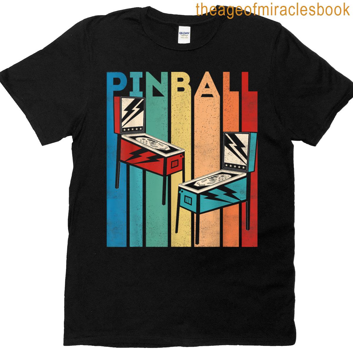 Pinball Retro Vintage Multiball Pinball Machine Arcade Game T-shirt