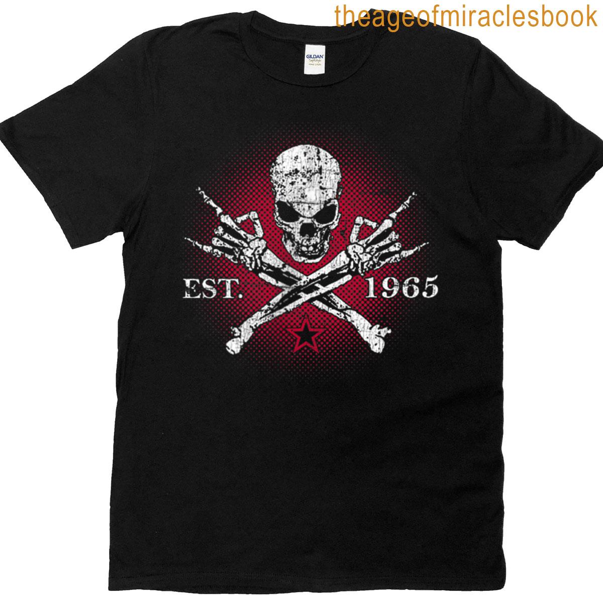 Gen X 1965 The Badass Generation Skull Skeleton T-shirt
