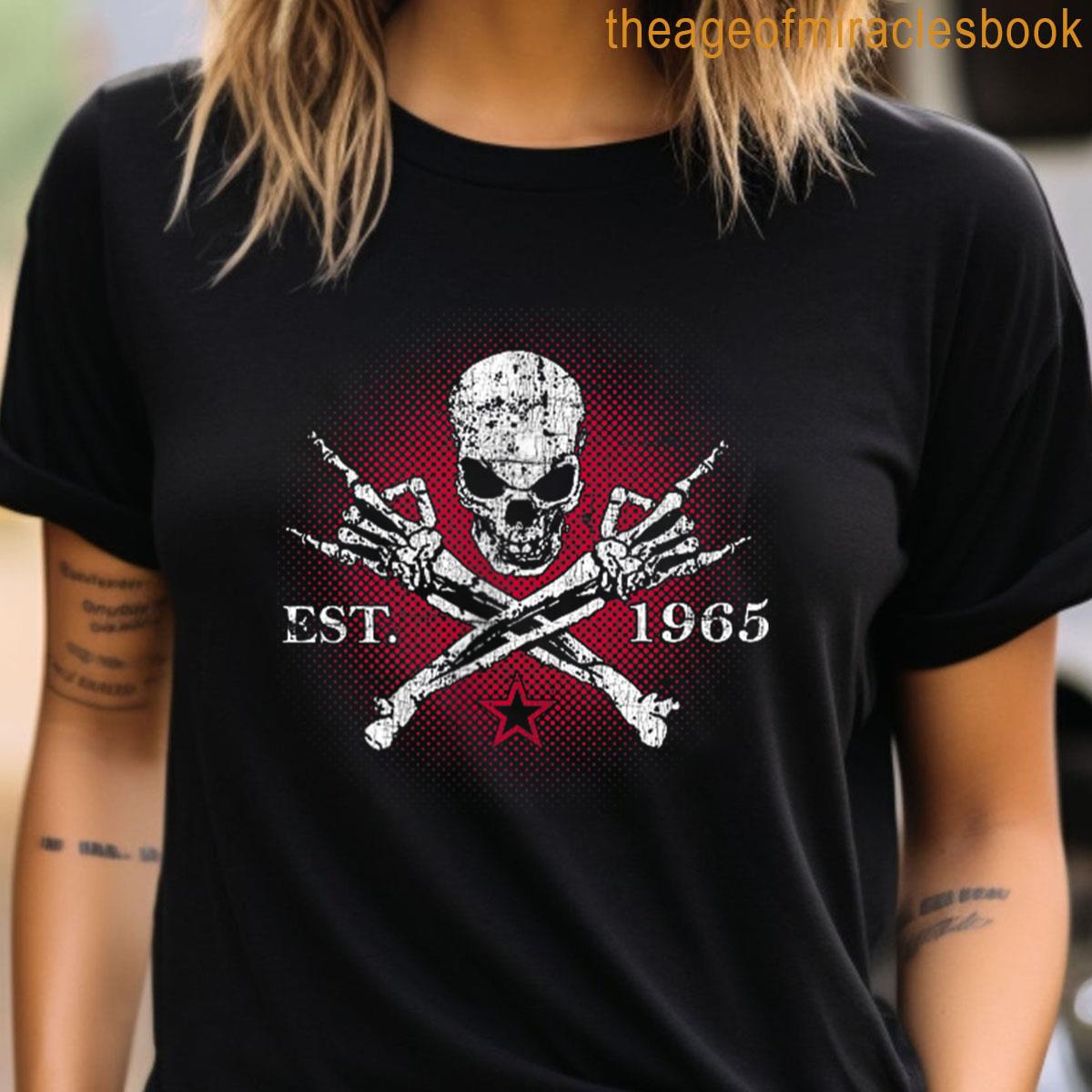 Gen X 1965 The Badass Generation Skull Skeleton T-shirt