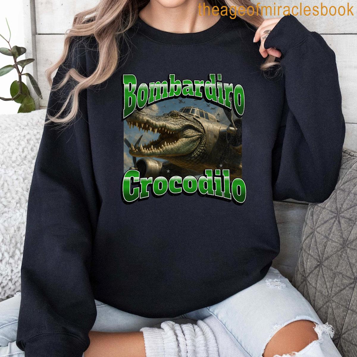 Bombadiro Crocodilo Funny Italian Brainrot Meme Graphic T-shirt