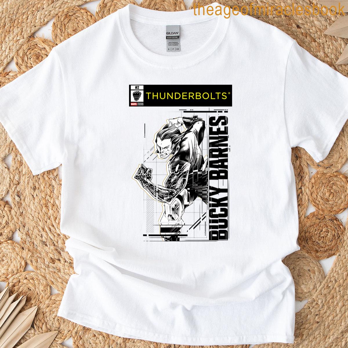 Marvel Studios Thunderbolts Bucky Barnes Bw Comic Cover 2 T-shirt