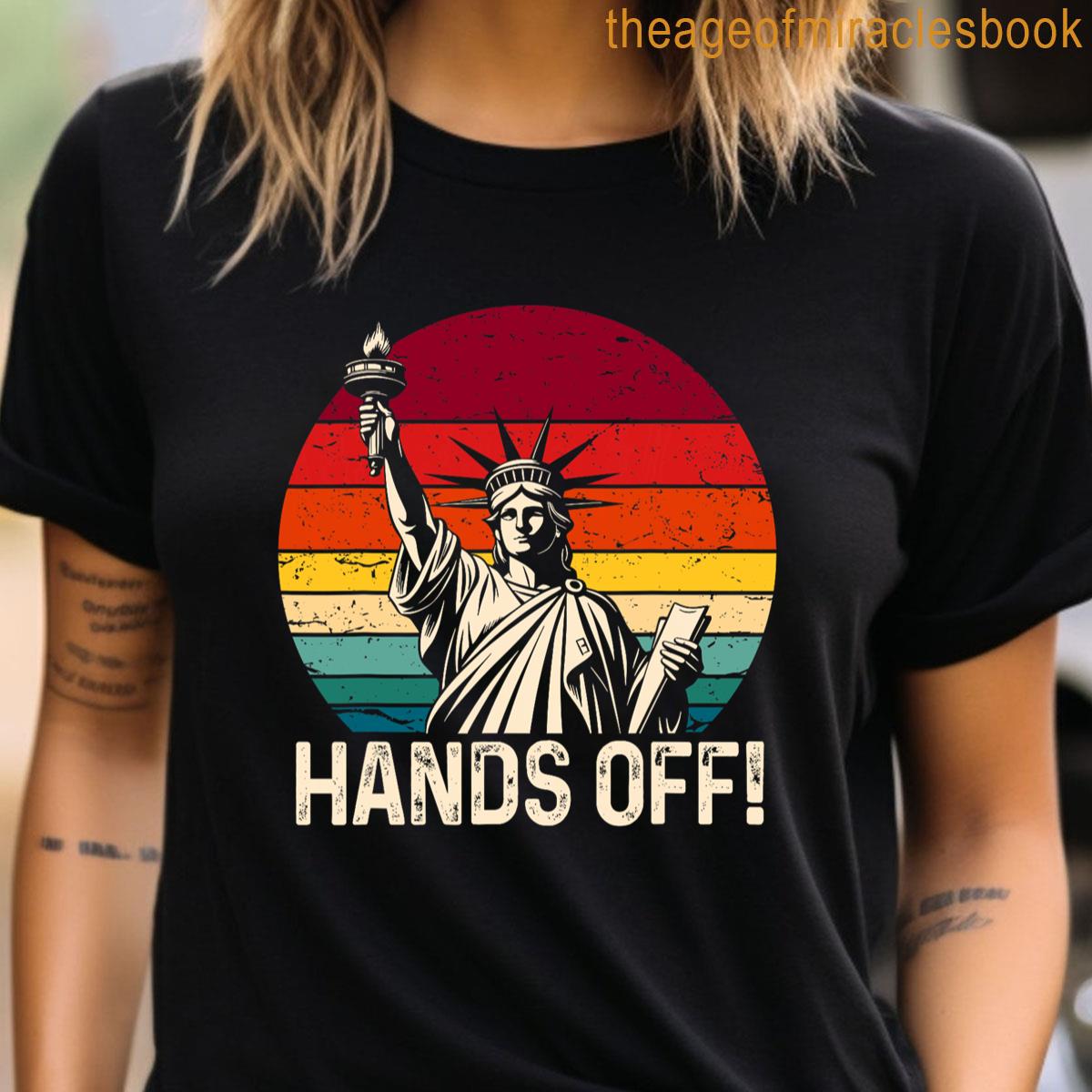 Resist Resistance Statue Of Liberty Hands Off Protest Meme T-shirt