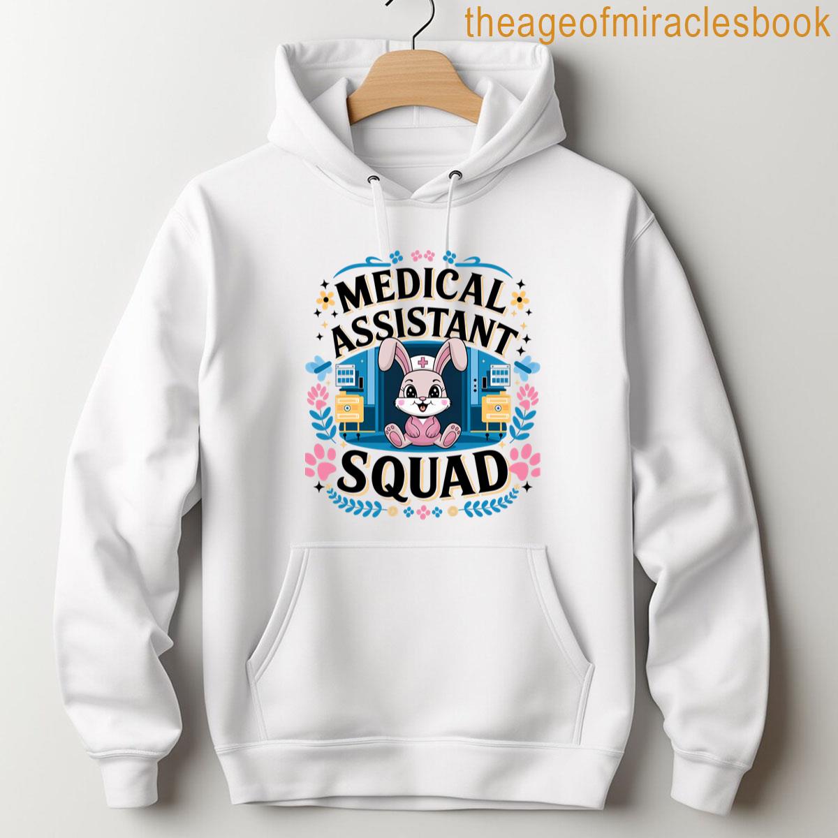 Vintage Medical Assistant Squad Funny Ear Flower Easter 2025 T-shirt